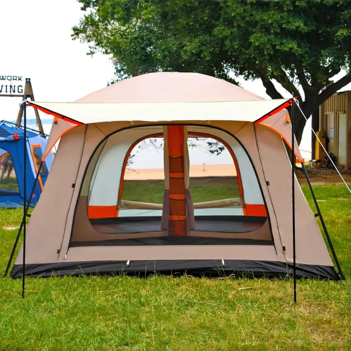 Tobys New 6-8 Person Double Layer Outdoor Camping Tent, A Bedroom And A ...