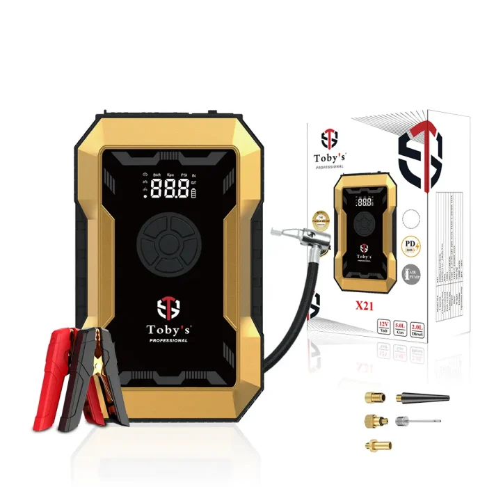 Toby's X21 Jump Starter with Compressor for Cars 10000mAh and 37WH Best ...