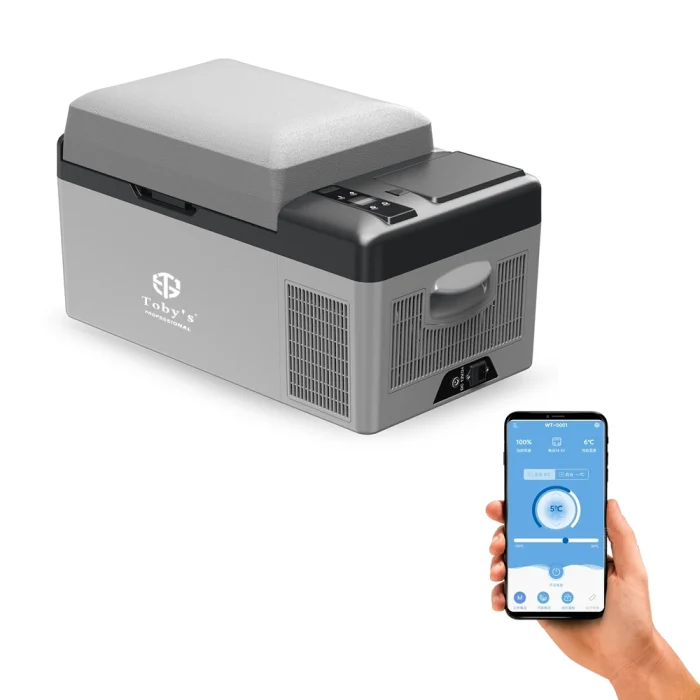 Tobys TR-20 Rechargeable 20L Portable Car Fridge Freezer 60W Compressor ...